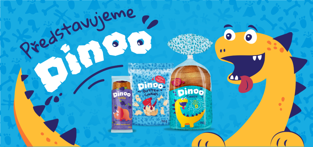 Z animovaného seriálu Dinoo se vyklubala nová značka dětských potravin ...